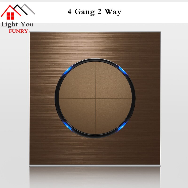 86Type 1 2 3 4 Gang 1Way 2 Way Household Wall Swit... – Grandado