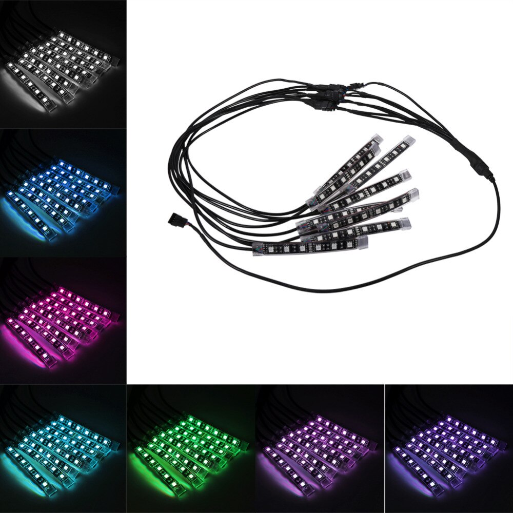 8pcs Motorcycle Light Strip RGB LED Tail Glow Ligh... – Vicedeal