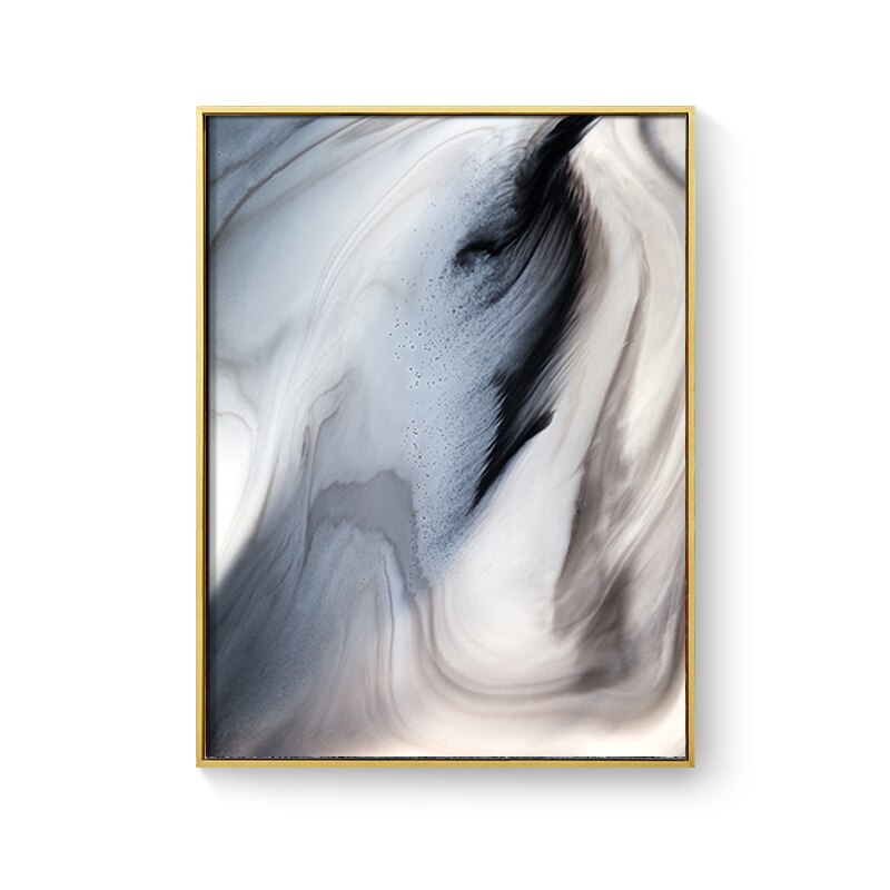 Modern Ink abstract Wall Poster Print Canvas Nordi... – Grandado