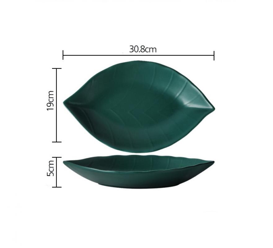 Piatti in ceramica a forma di foglia creativa semp... – Grandado