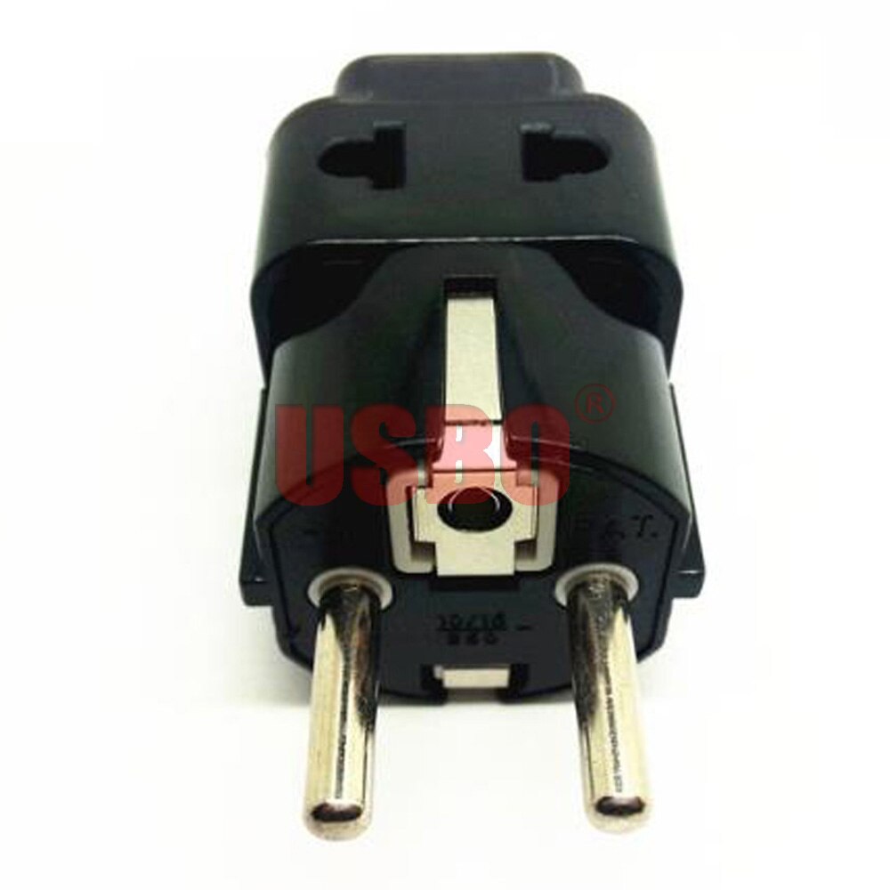 Black White 2-into-1 Europe electric plug 16A 250V... – Grandado