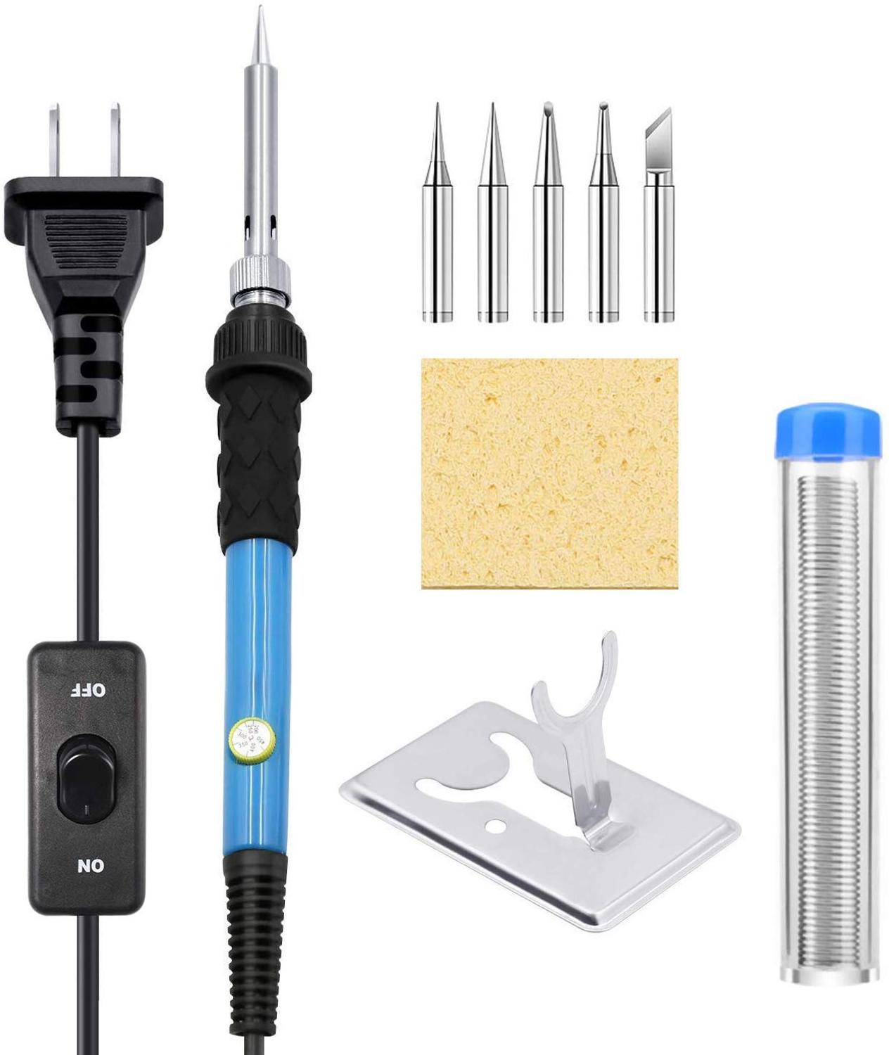 60W Soldering Iron Kit with Adjustable Temperature... – Grandado