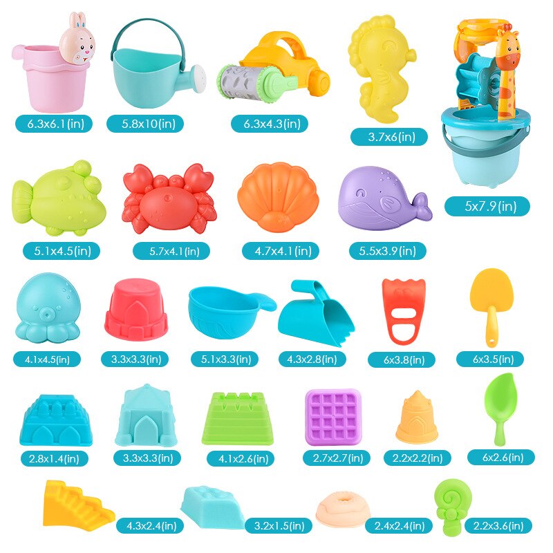 Beach Toys Baby Beach Play Children Sandbox Set Su... – Grandado