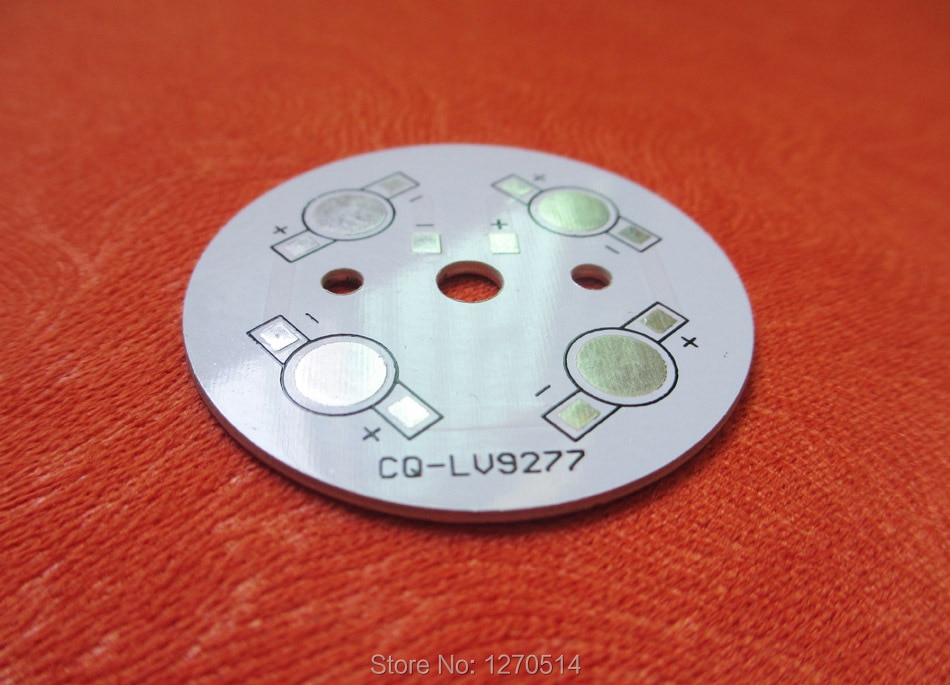 4W LED PCB 45mm for 4pcs LEDs, aluminum plate base... – Grandado