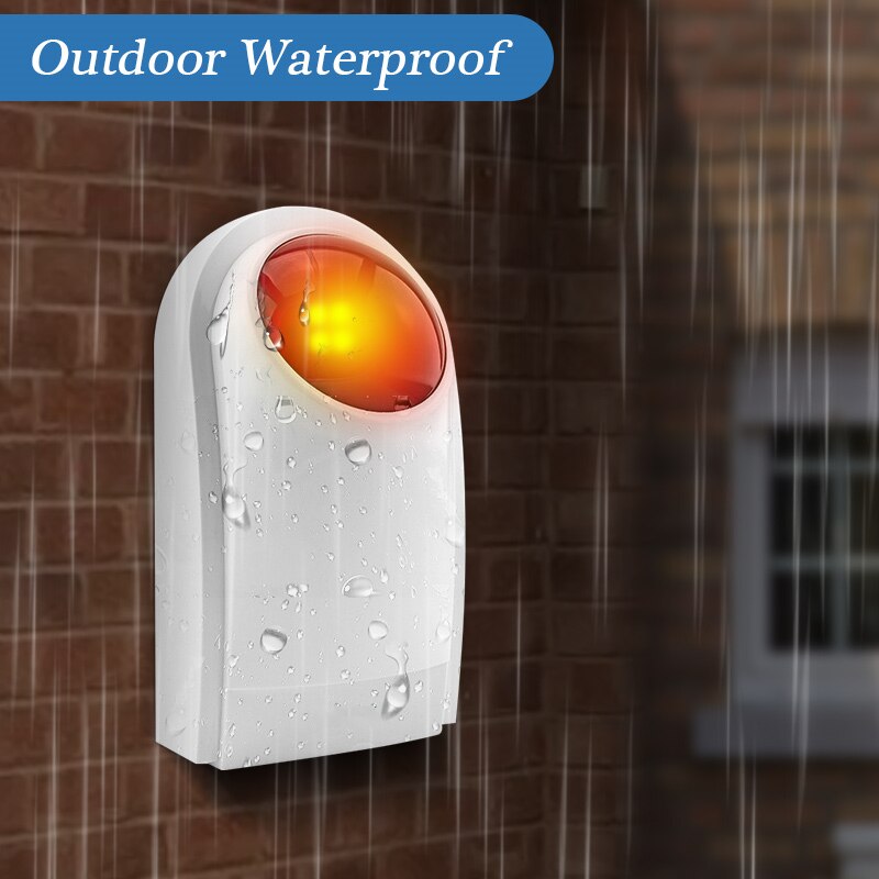 J008 Outdoor Wireless Siren with Strobe Light 433M... – Grandado