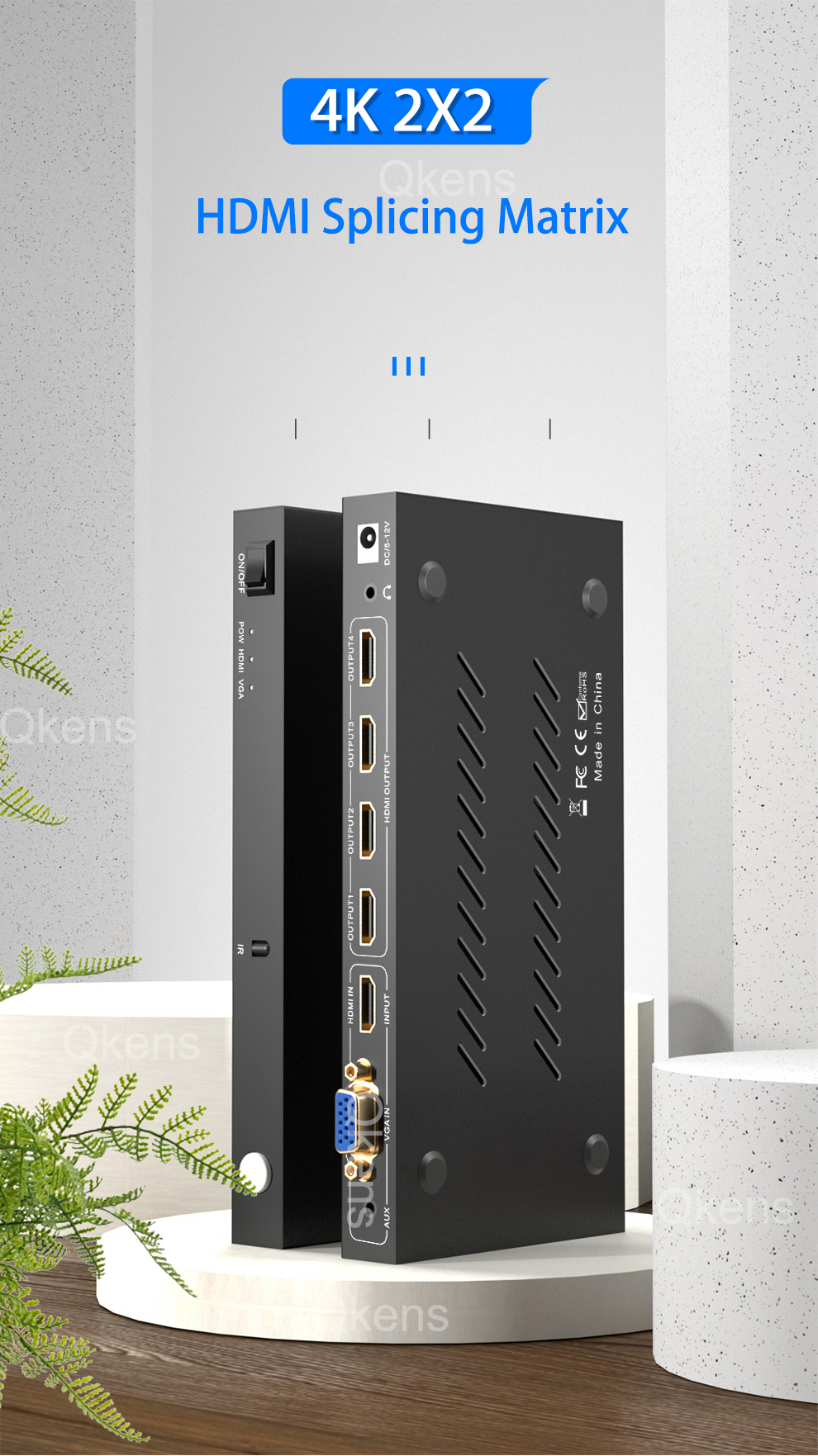 4K 2x2 HDMI Video Wall Controller 1080P VGA Video ... – Grandado