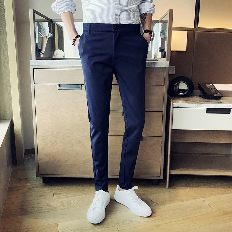 Spring Summer Men's Straight Pants Casual Soft Lon... – Grandado