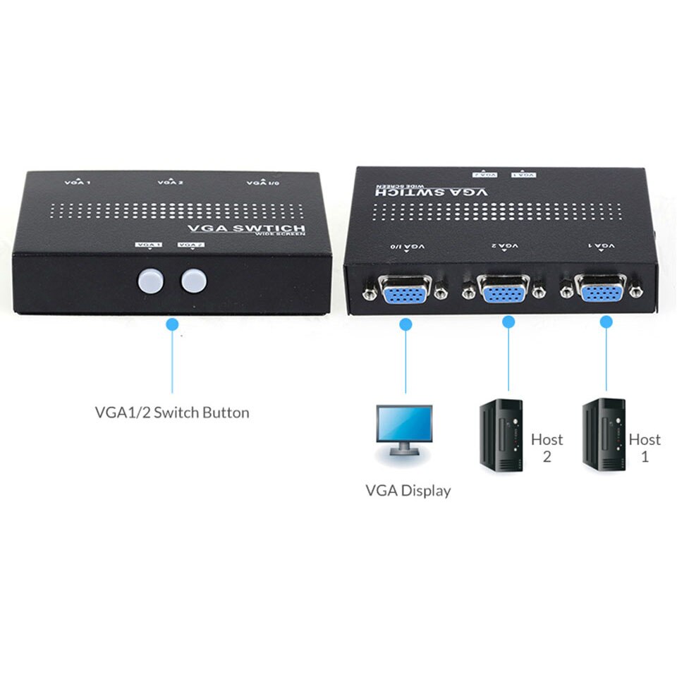 Unnlink VGA Switch 2X1 FHD 1080P @ 60Hz 2 VGA In 1... – Grandado