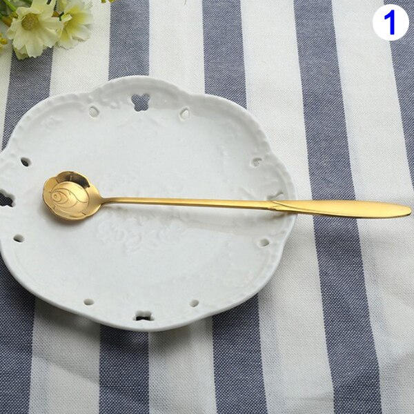 Stainless Steel Flower Love Heart Spoon Coffee Tea... – Grandado