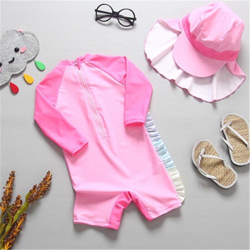 Pink One-Piece Suits Rashguard Unicorn Fast Dry UP... – Grandado
