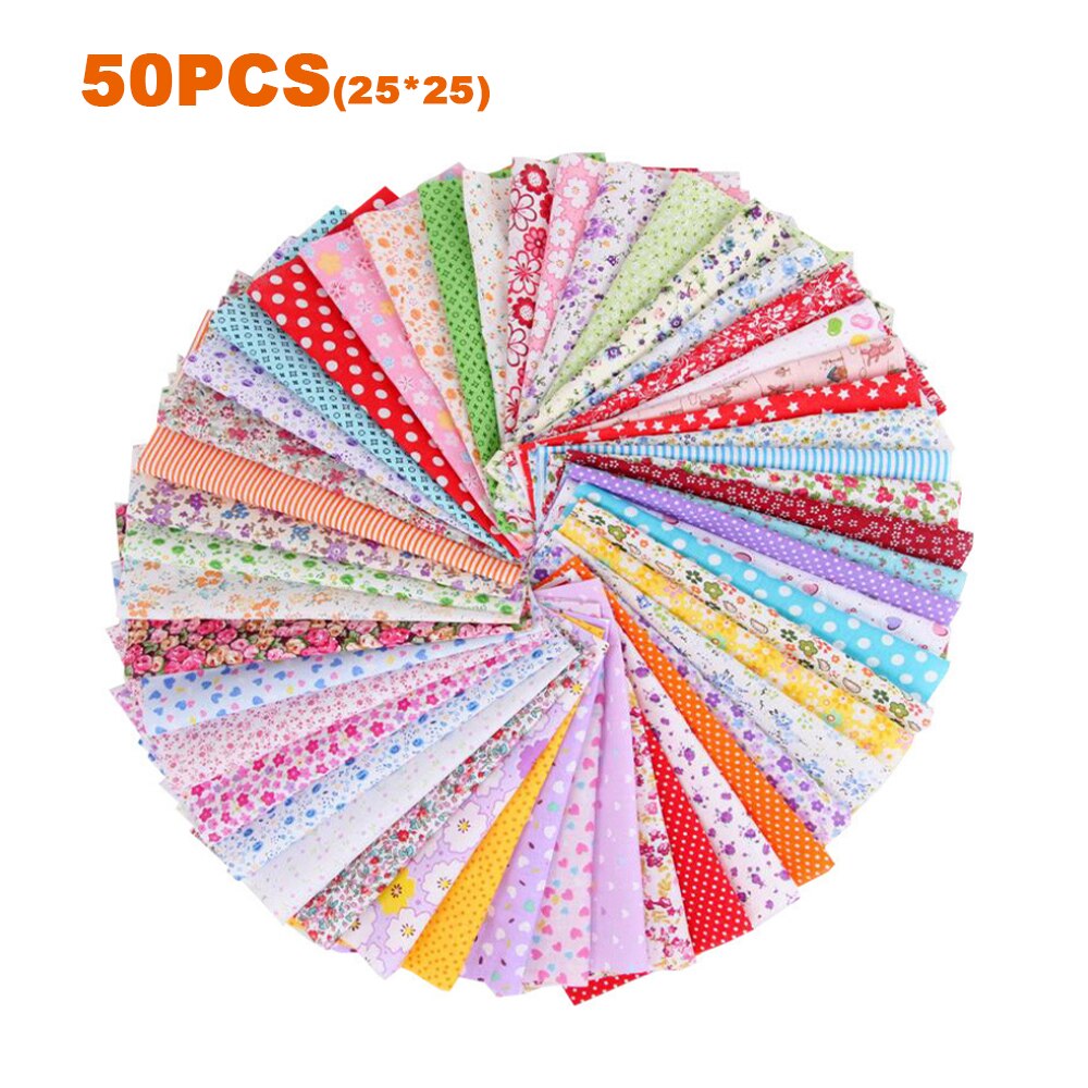 50 PCS/100 PCS Cotton Craft Fabric Cloth 100% Cott... – Grandado