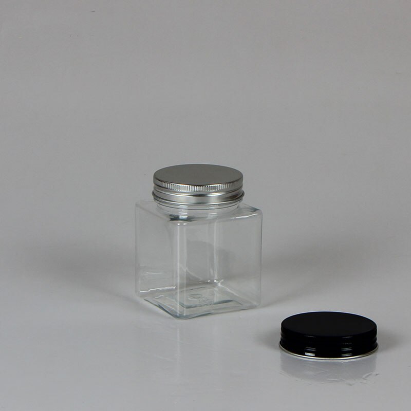 10pcs/lot 250ml Square Plastic Jars PET bottle Alu... – Grandado