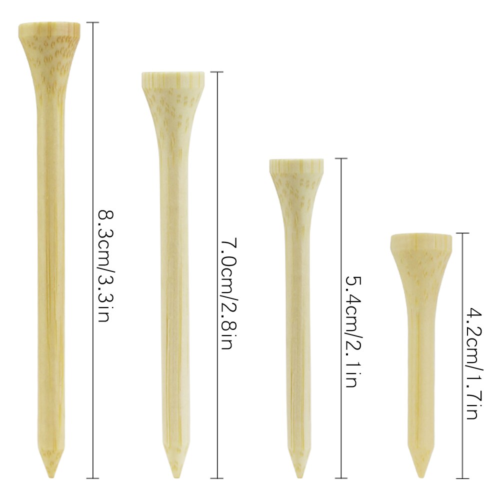 Golf Tees Package of 100 Bamboo Wooden Tees 42mm 5... – Grandado