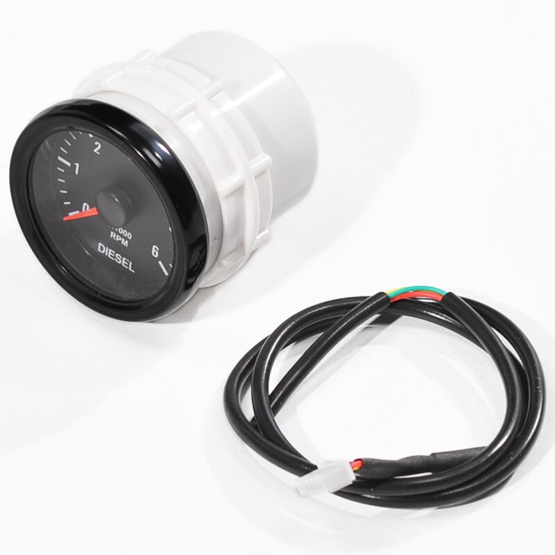 52MM 0-6000 RPM (On Dash) White Electrical Tachome... – Grandado