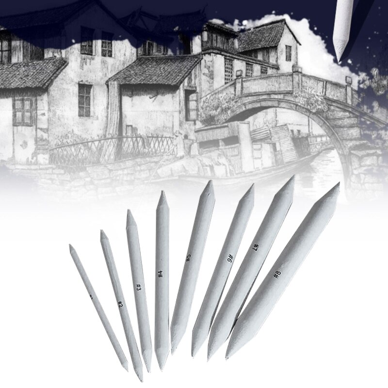 8Pcs Assorted Sized Blending Stumps and Tortillion... – Grandado