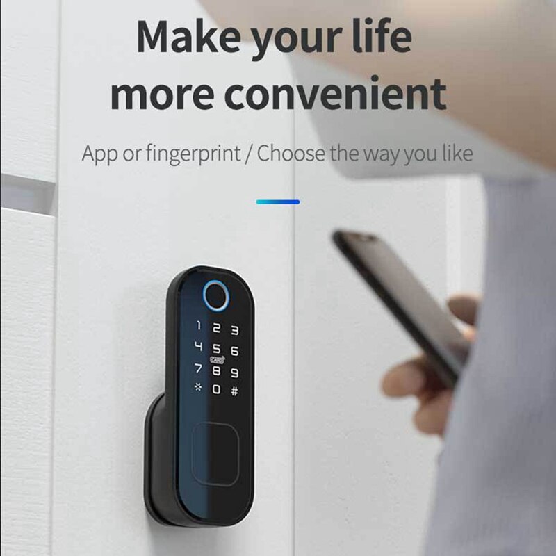 Fingerprint Door Lock with Bluetooth TT Lock APP P... – Grandado