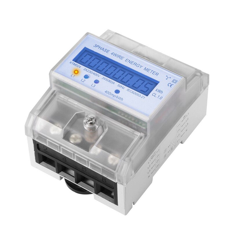 Three Phase 4 Wires Din Rail Programmable Energy M... – Grandado