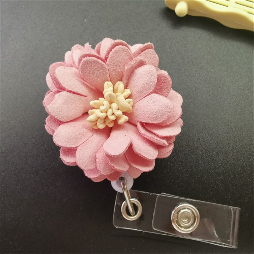 1PC Nette Blume Versenkbare Abzeichen Reel Kawaii ... – Vicedeal