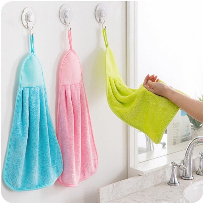 Home Hangable Hand Towel For Housework Solid Color... – Grandado
