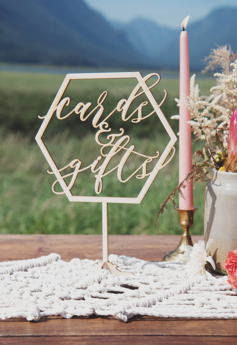 Wedding Welcome Sign, Wedding Card Box Sign, Wood ... – Vicedeal