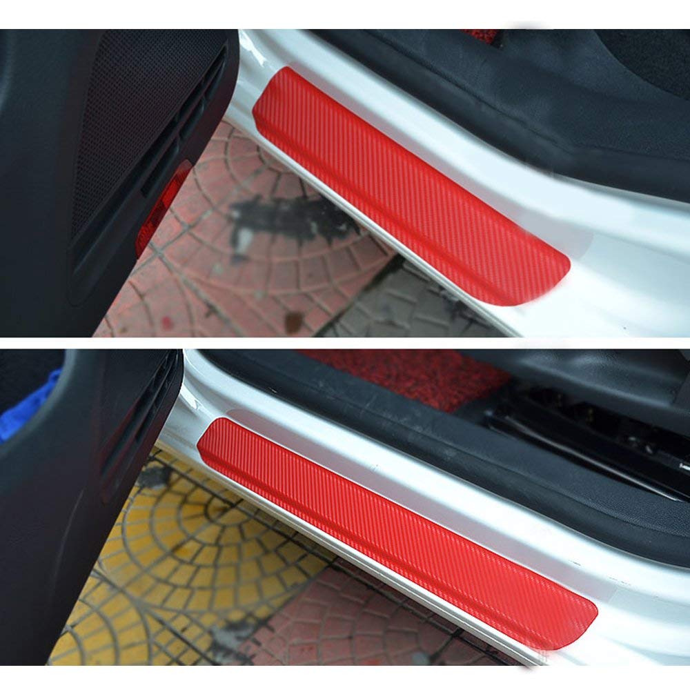 4pcs set Carbon Fiber Car Door Sill Covers Protect... – Grandado