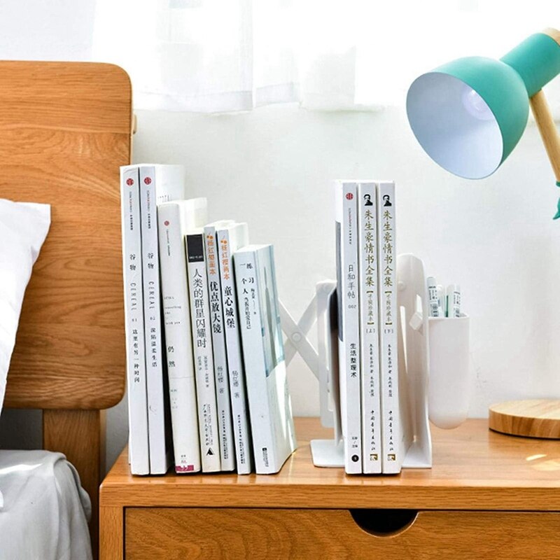 Retractable Bookshelf Bookends Book Holder Bookcas... – Vicedeal