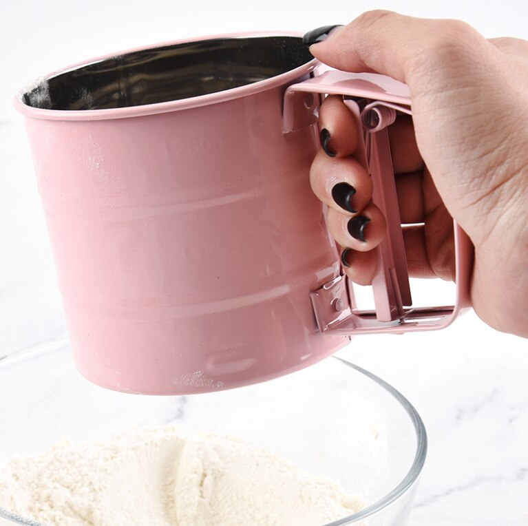 Hand sifted flour baking tool semi-automatic hand ... – Grandado