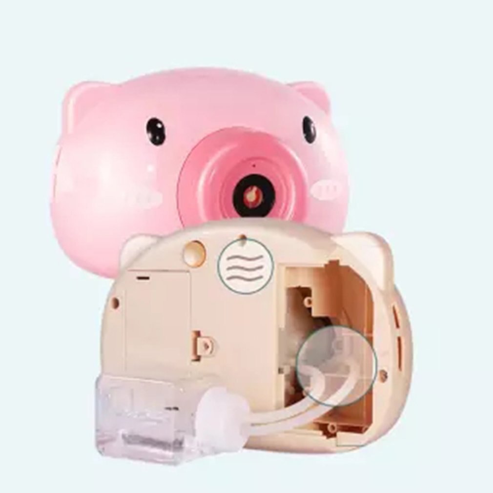Cartoon Pig Camera Kids Baby Bubble Machine Outdoo... – Vicedeal