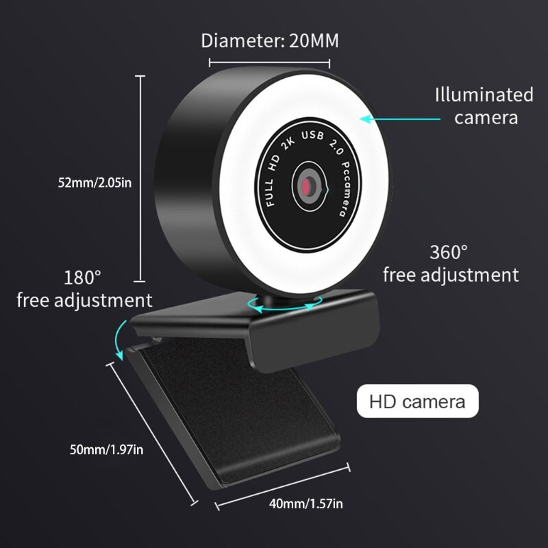 1080P -HD Webcam With Microphone LED Web Camera Fo... – Vicedeal