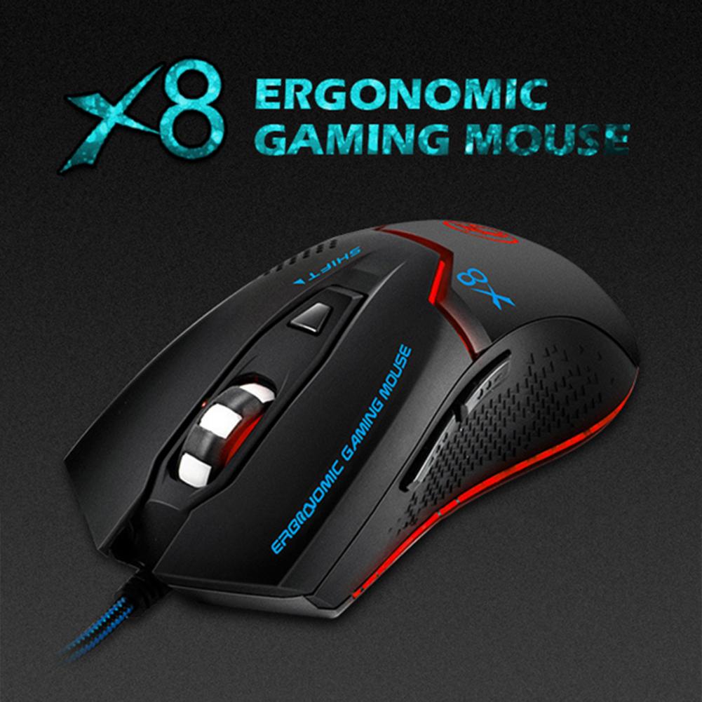 BL IMICE X8 Gaming Mouse Wired Luminous Adjustable... – Vicedeal