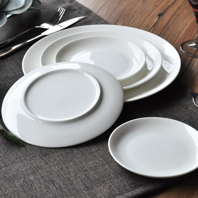 Keramiske hvide plader bone porcelæn service talle... – Grandado