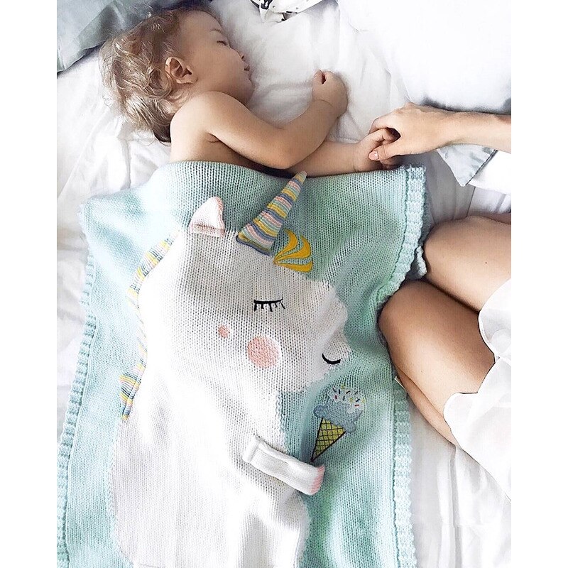 Ins Kids Cute Cartoon Unicorn Pattern Handmade Kni... – Grandado