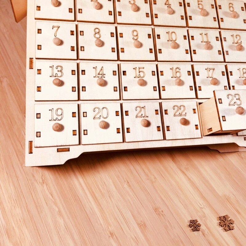 Basswood Advent DIY Calendar with 4 Watercolor Pen... – Vicedeal