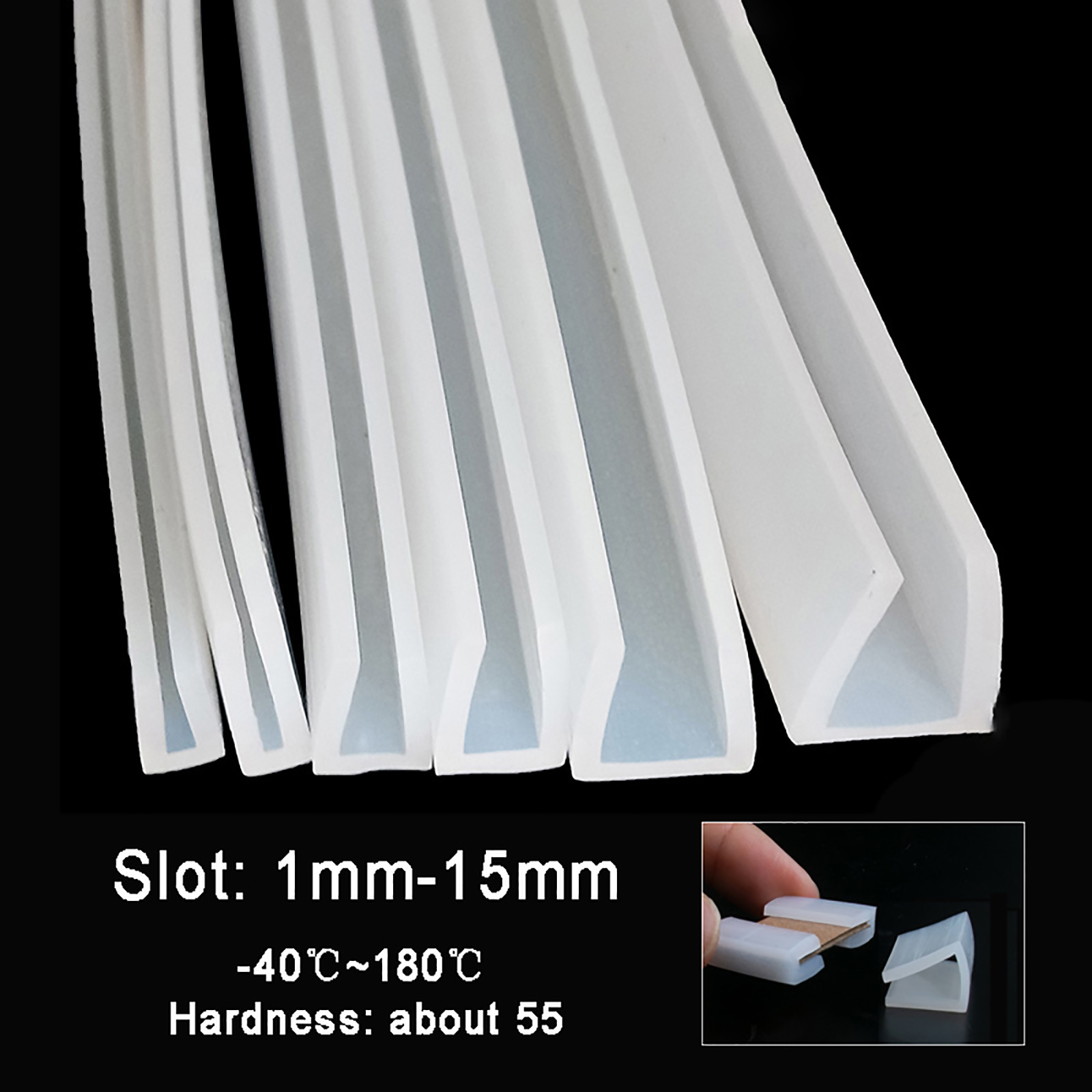 Solid Silicone Rubber Sealing Strip White Silicone... – Grandado