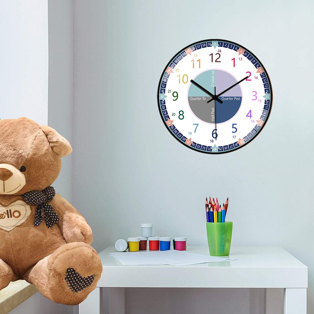 12inch Teacher Wall Clock Learn To Tell The Wall C... – Grandado