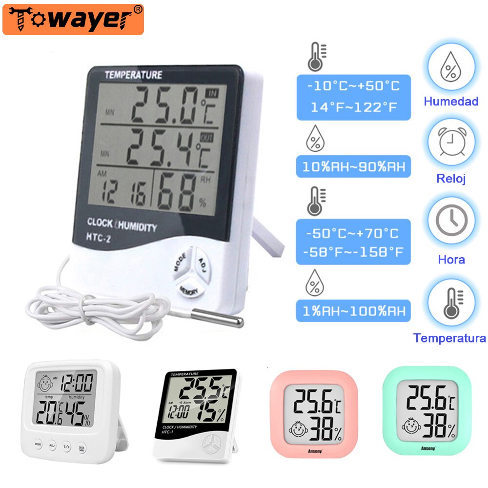Lcd Electronic Digital Temperature Sensor Humidity Grandado
