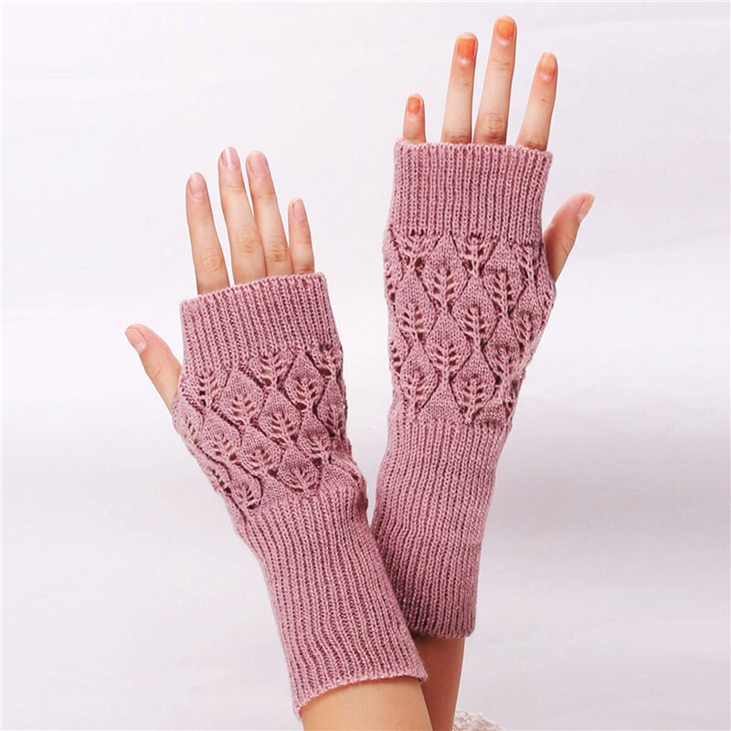Winter Warm Fingerless Knitted Gloves For Women Ac... – Grandado