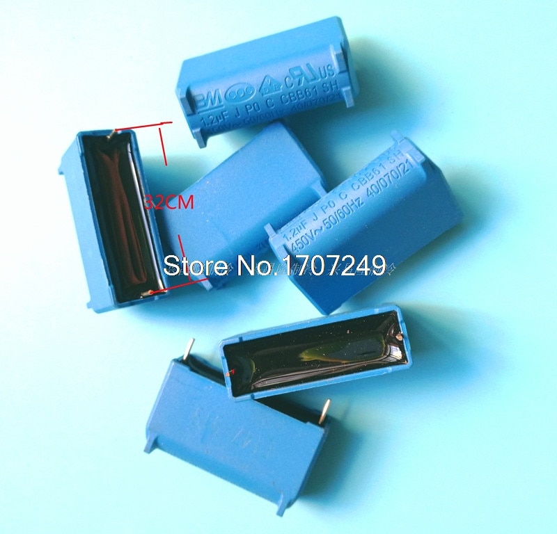 10pcs/lot blue component CBB61 1.2uF 450VAC Air co... – Grandado