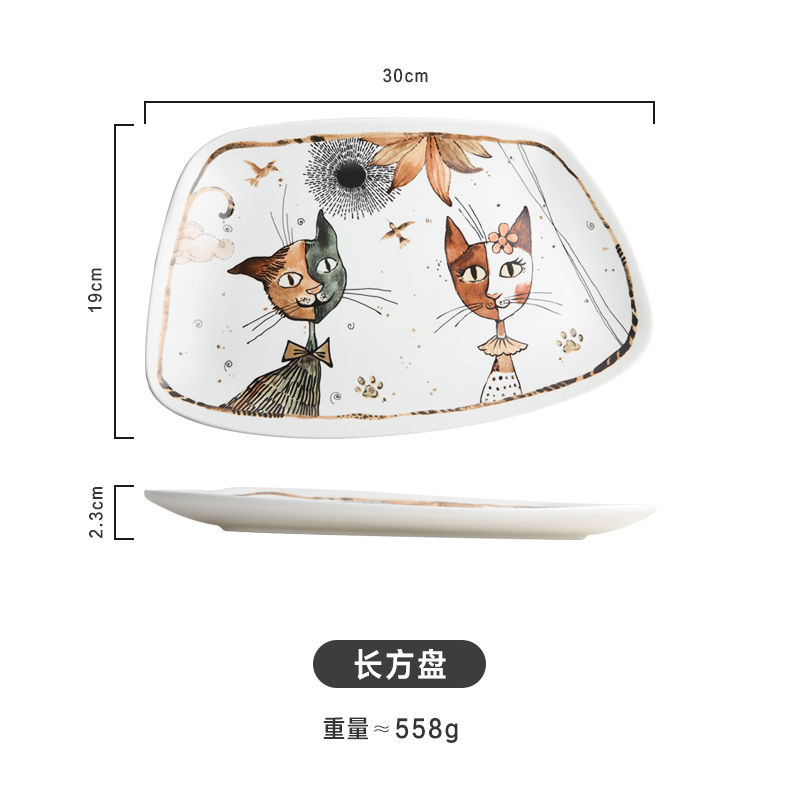 Cute Cartoon Cat Ceramic Tableware Household Soup ... – Vicedeal