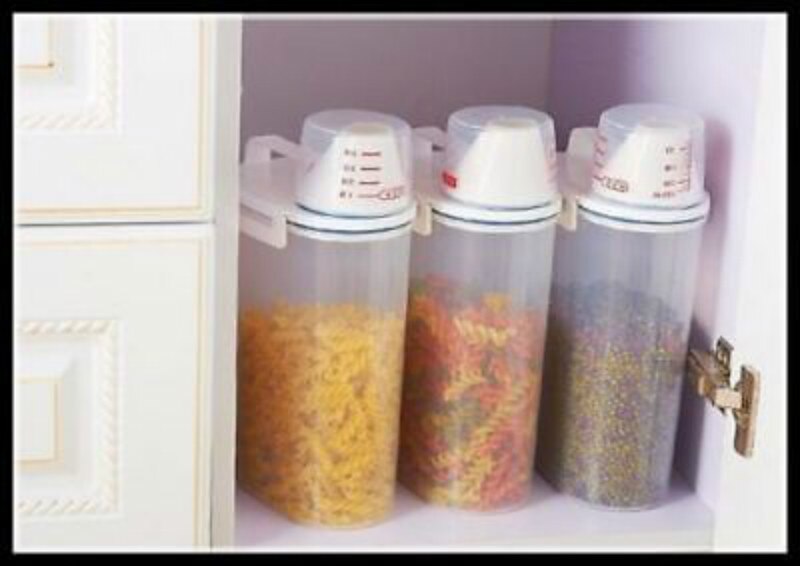 2L Plastic Cereal Dispenser Storage Box Kitchen Fo... – Grandado