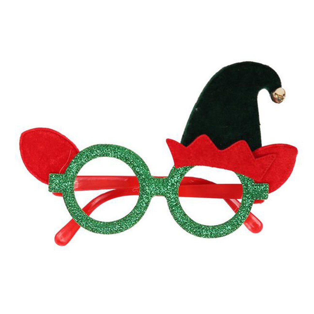 Christmas Cute Cartoon Glasses Frame Glittered Eye... – Grandado
