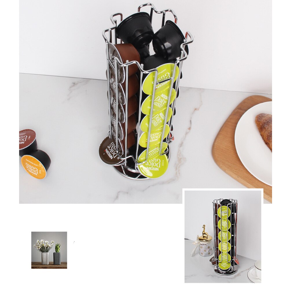 24 tasses porte-dosettes de café support rotatif s... – Grandado