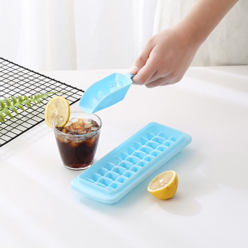 Ice Cube Tray With Lid and Bin Freezer Ice Contain... – Grandado