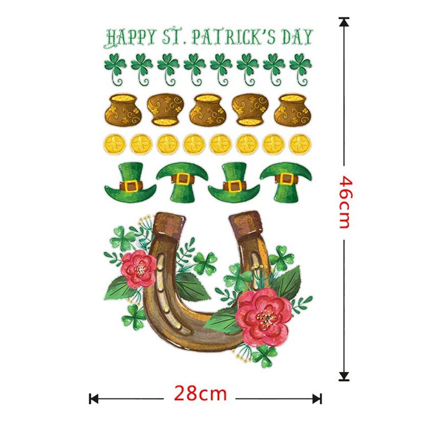 St. Patrick's Day Decorative Wall Stickers Irish H... – Grandado