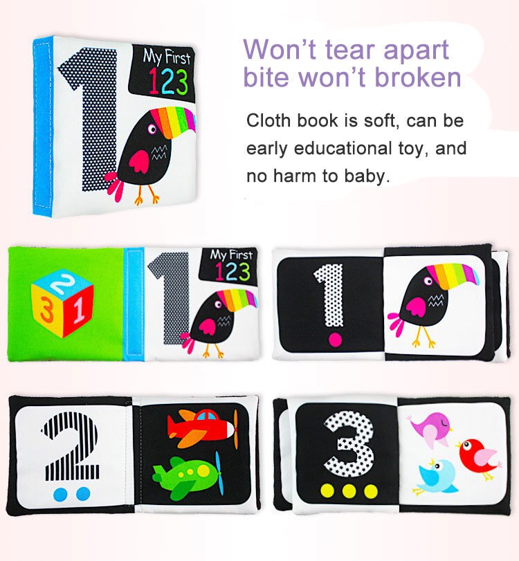 4PCS/Set Infant Cloth Book Baby First Reading Toy ... – Grandado