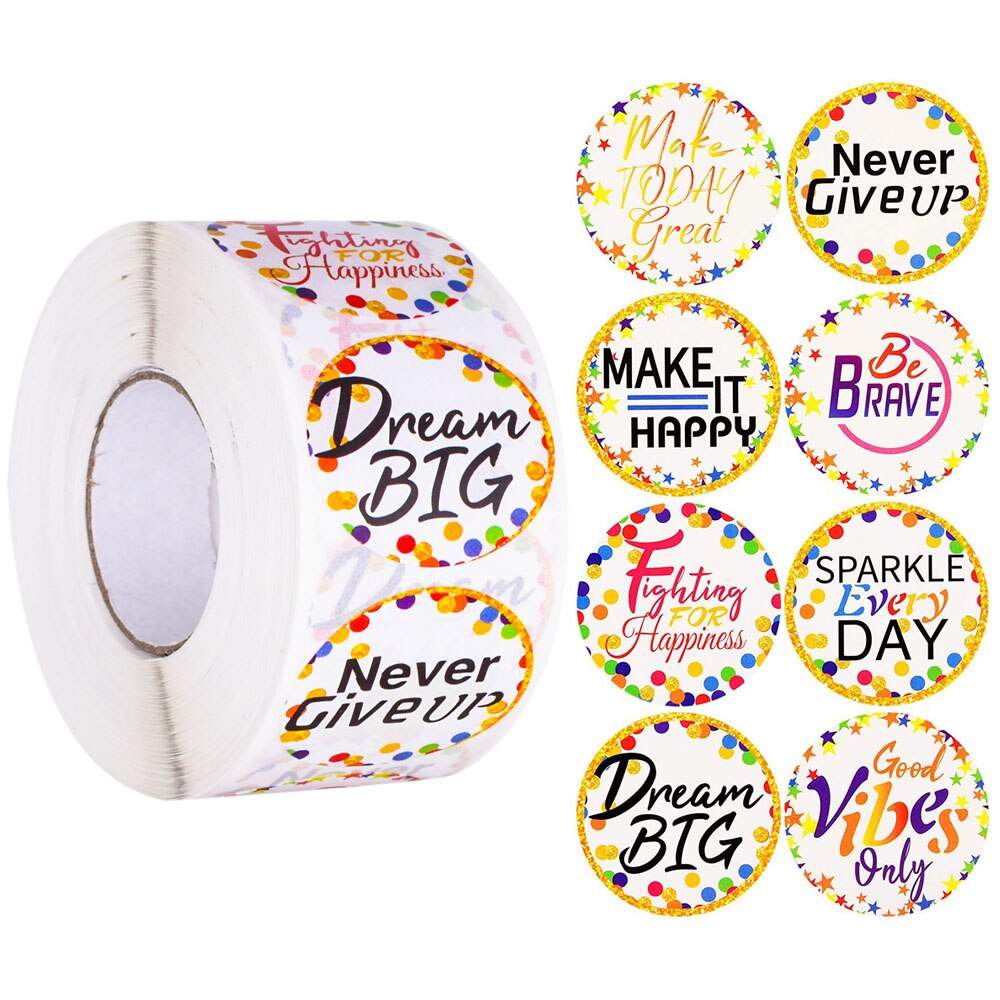 500 Pcs Beloning Stickers Roll Leuke Motivatie Con... – Vicedeal