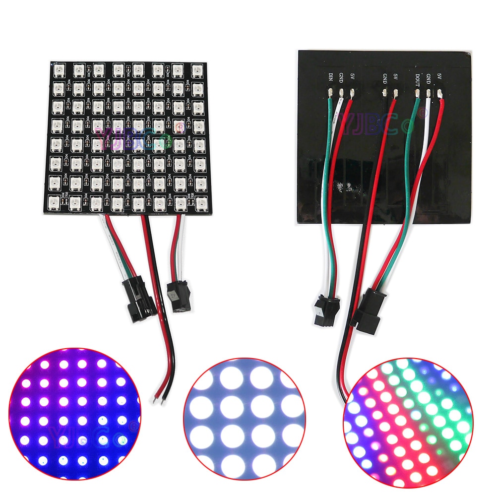 WS2812B Panel Screen 8*8/16*16/8*32 Pixel DC5V Ful... – Grandado