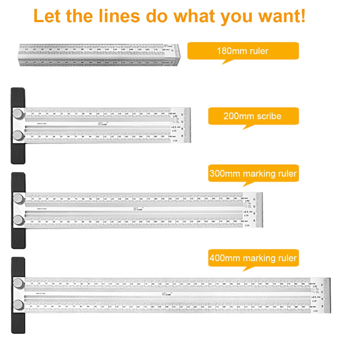 Precision Marking T-Rule Scale Ruler T-Type Hole S... – Grandado