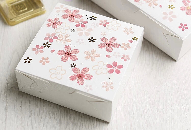 small pink sakura decoration paper box cake packag... – Grandado