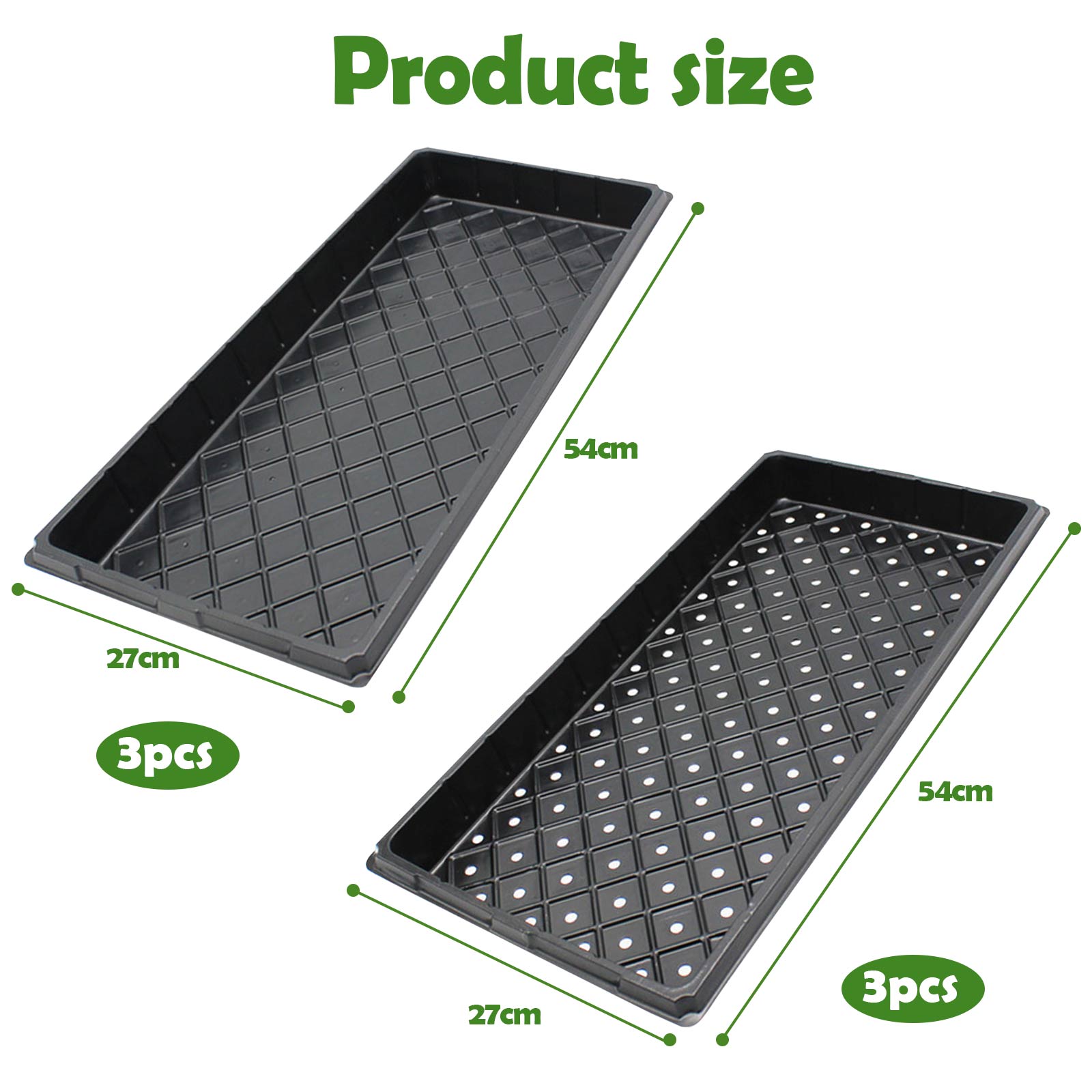 6pcs Plastic Plant Growing Trays Seed Tray Seedlin... – Grandado